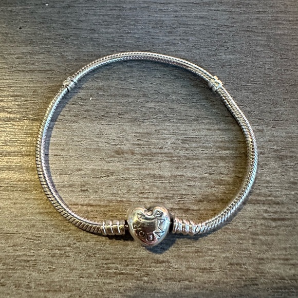 Pandora | Jewelry | Pandora Sterling Silver Heart Buckle Snake Chain ...